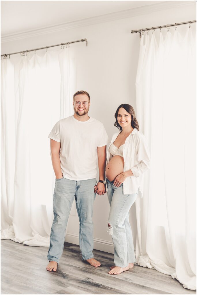 Natural Light Studio Maternity Session | The Polczynski Family - Kara ...