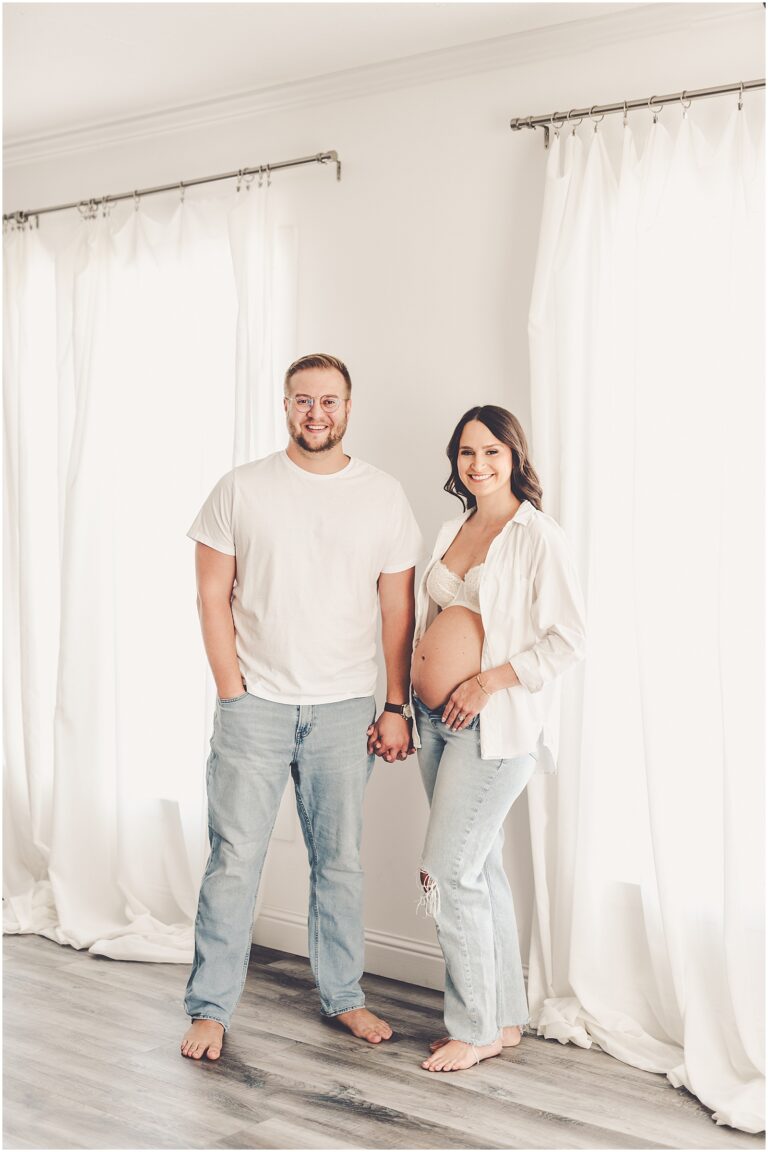 Natural Light Studio Maternity Session | The Polczynski Family - Kara ...