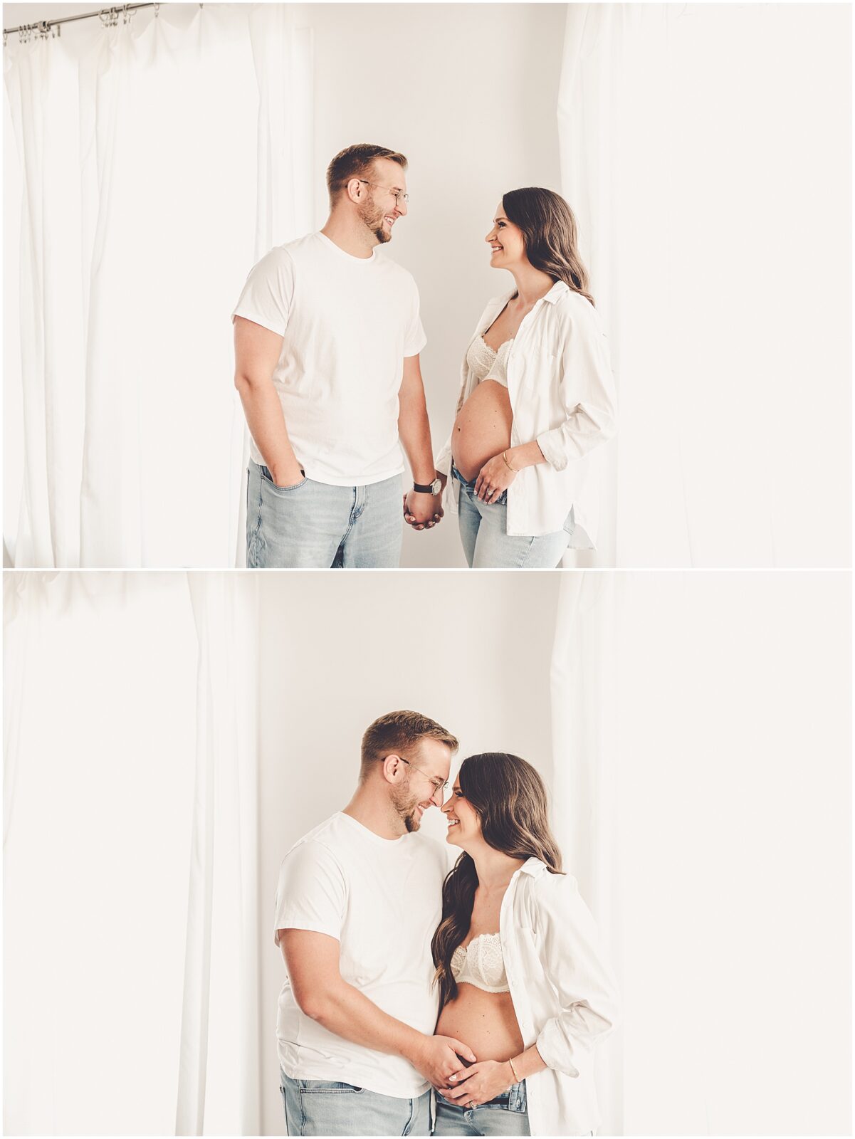 Natural Light Studio Maternity Session | The Polczynski Family - Kara ...