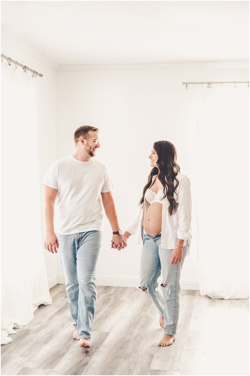 Natural Light Studio Maternity Session | The Polczynski Family - Kara ...